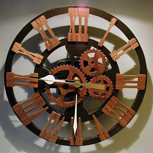 False wooden gear clock. | NC Woodworker