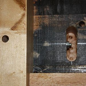 End panel attachment- barrel bolt and nut in a pocket | NC Woodworker