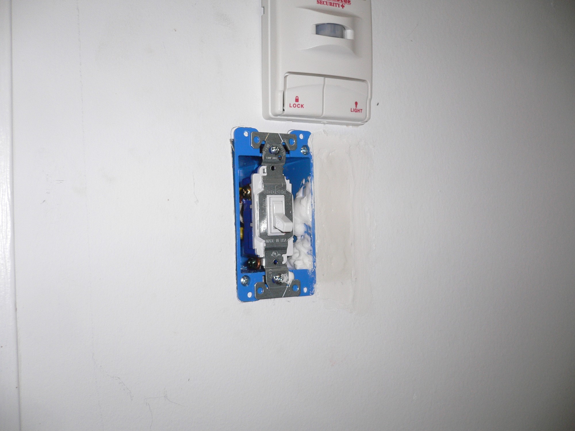 Light switch on the garage side for the garage lights | NC Woodworker