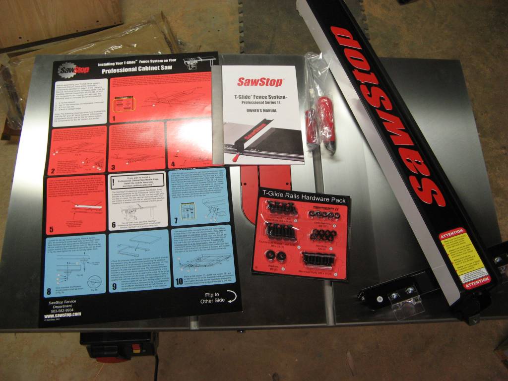 SawStop unboxing - fence 2 | NC Woodworker